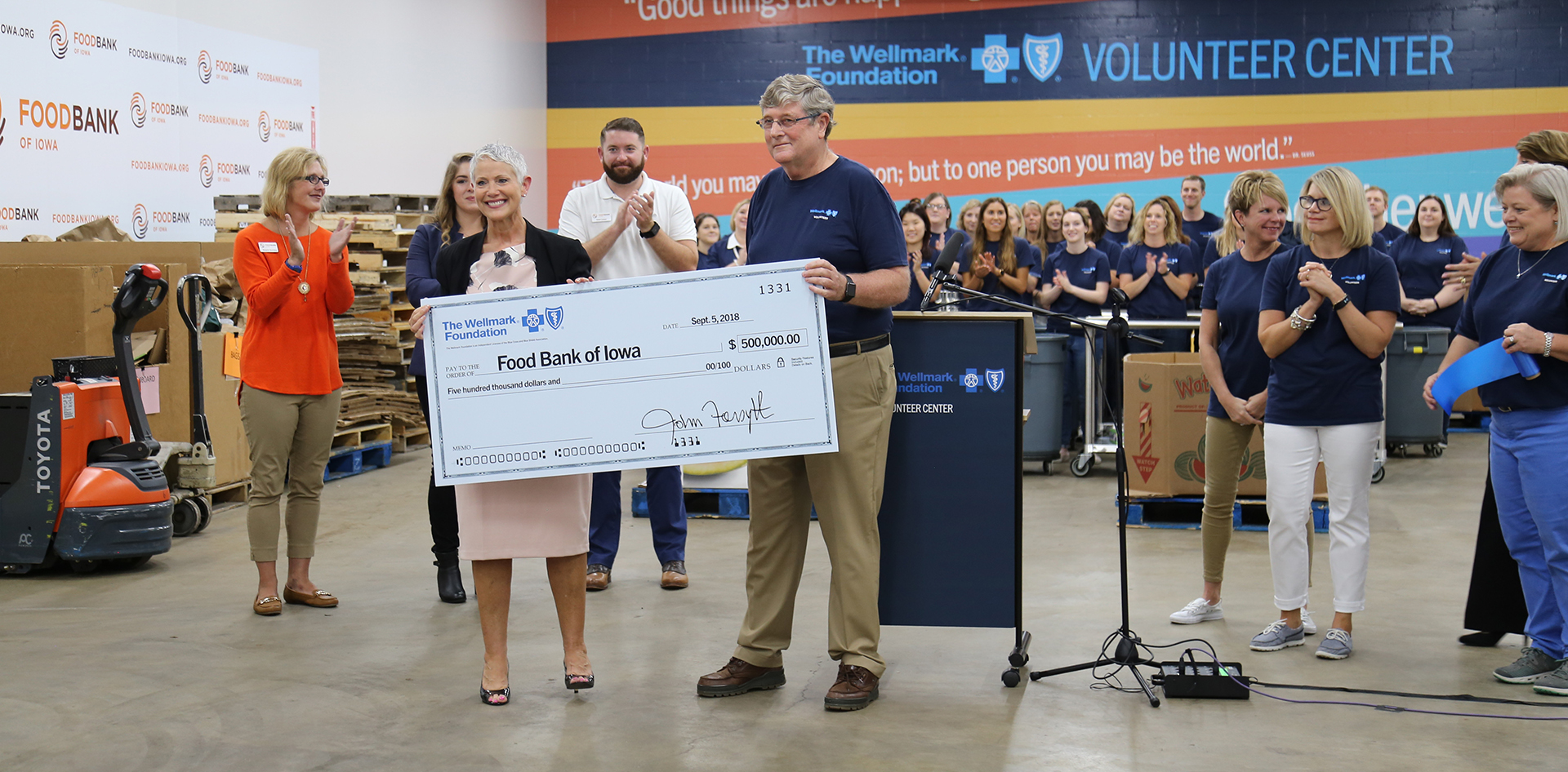 Food Bank of Iowa unveils new Wellmark Foundation Volunteer Center ...